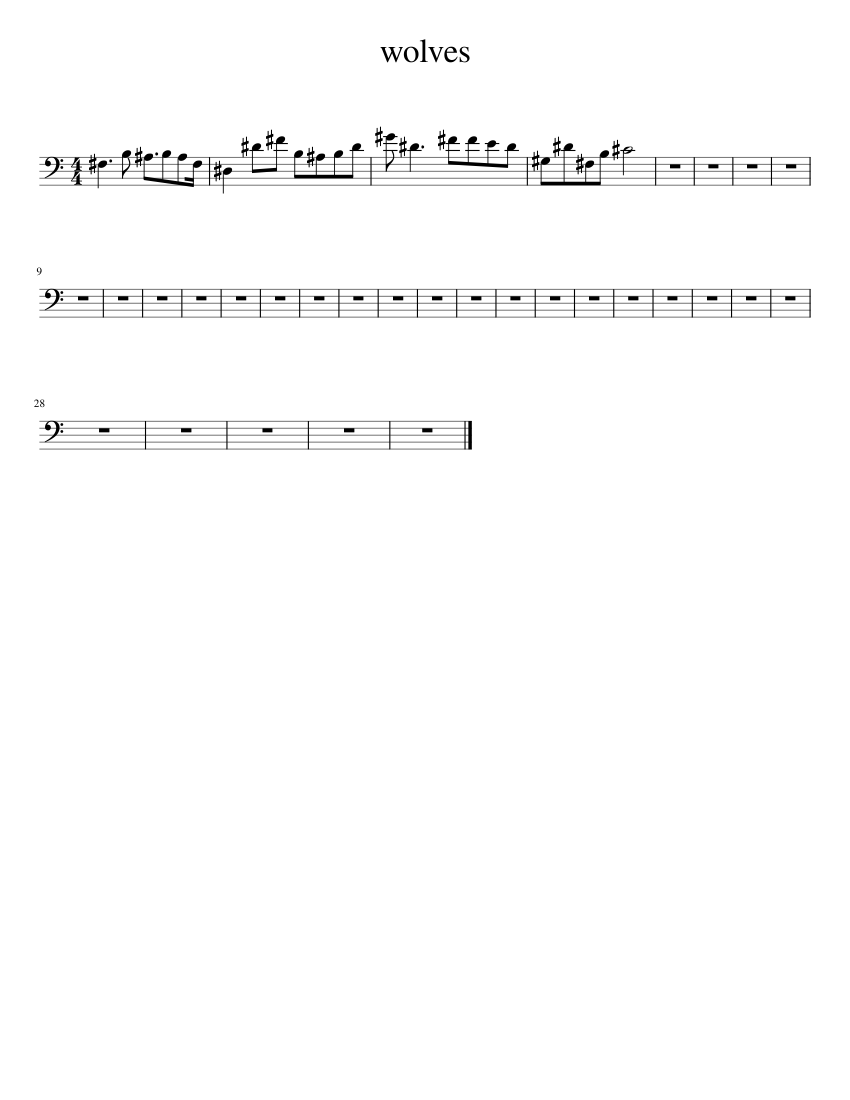 wolves Sheet music for Piano (Solo) Easy | Musescore.com