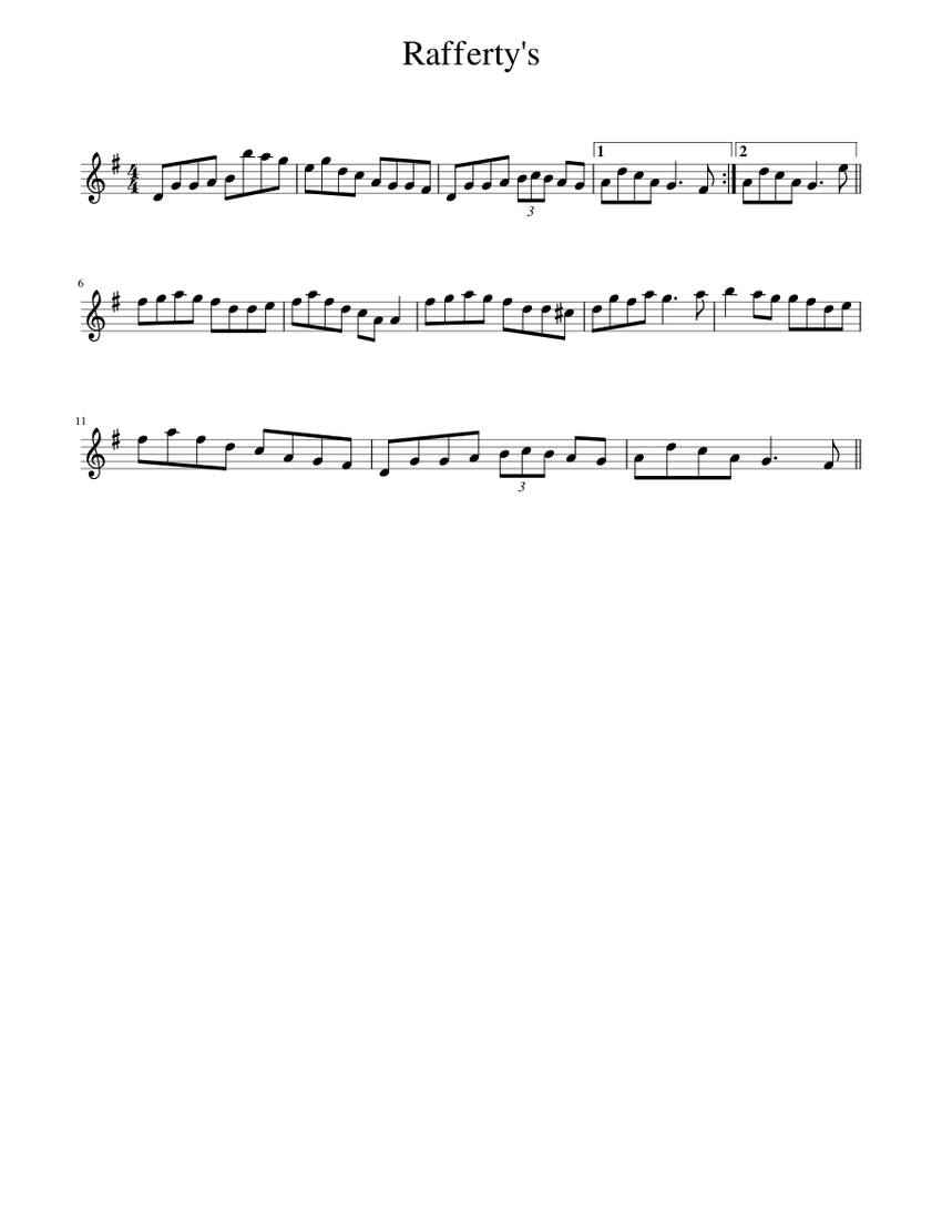 Rafferty's Sheet music for Piano (Solo) | Musescore.com