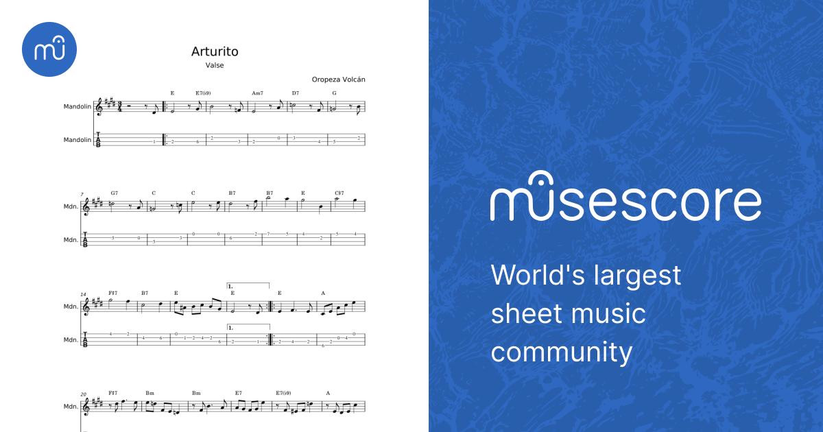 Arturito - Pedro Oropeza Volcán Sheet music for Mandolin (Mixed Duet ...