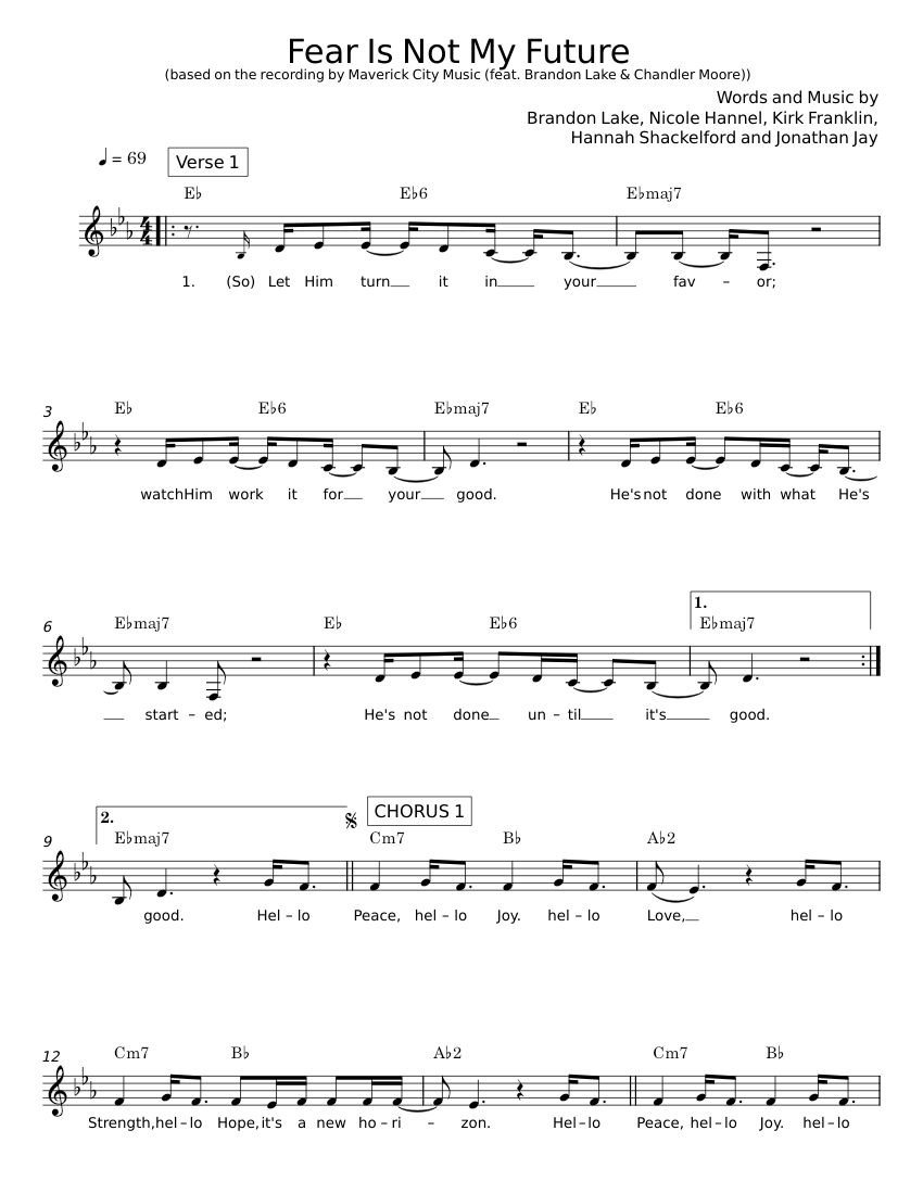 Fear Is Not My Future – Brandon Lake;Nicole Hannel;Kirk Franklin;Hannah ...