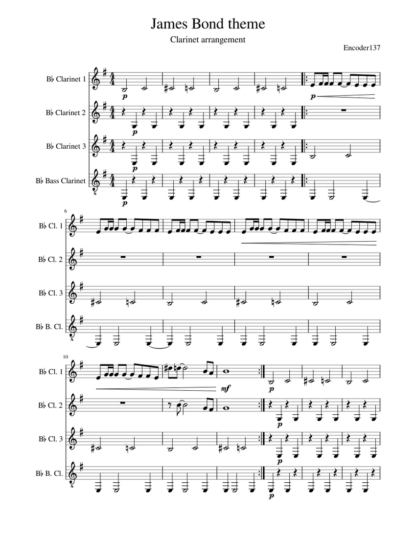 James bond theme – Monty Norman James Bond theme Sheet music for ...