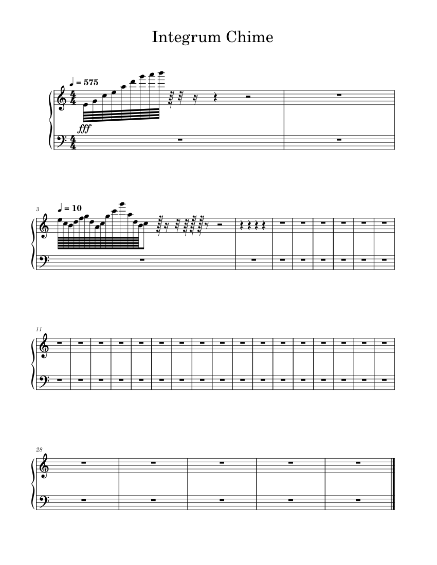 Integrum Chime Sheet music for Synthesizer (Solo) | Musescore.com