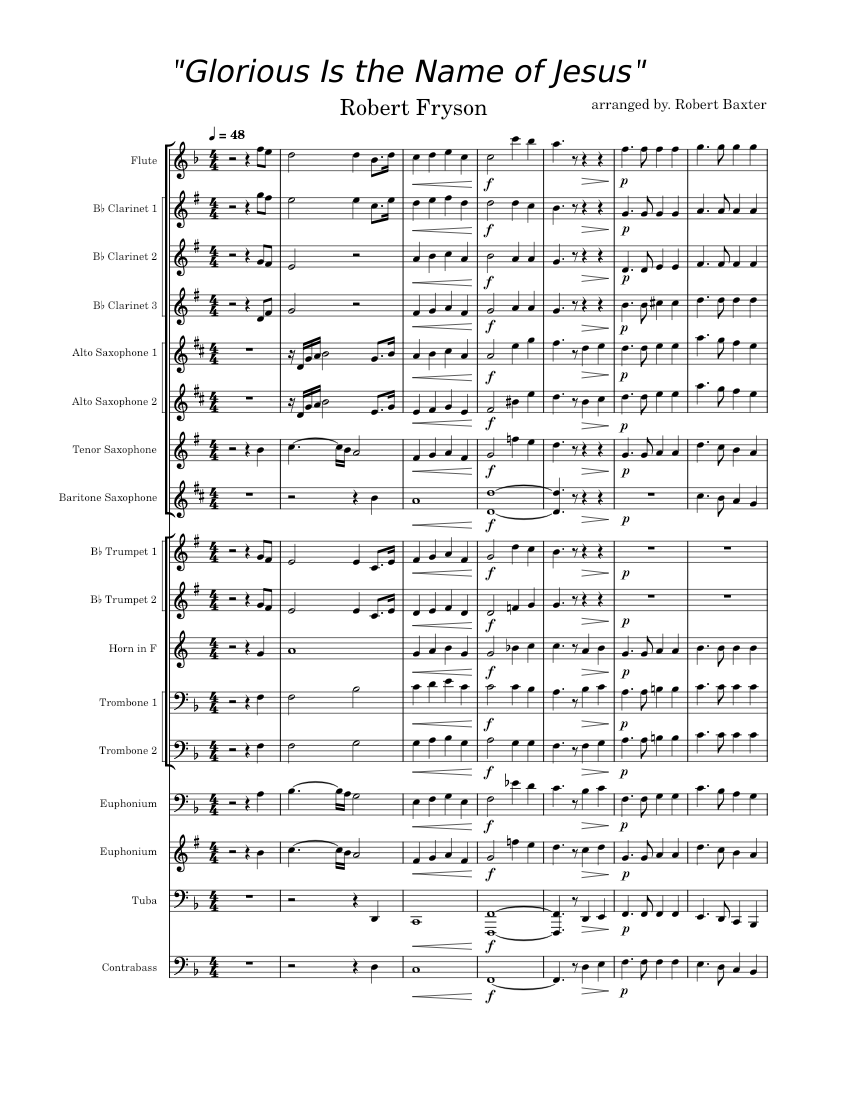 Glorious is the Name of Jesus Sheet music for Trombone, Euphonium, Tuba ...