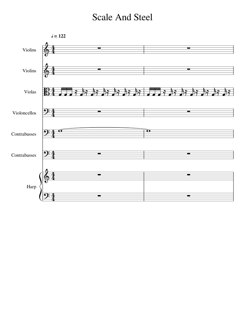 Scale And Steel Sheet music for Harp, Strings group (Mixed Ensemble ...