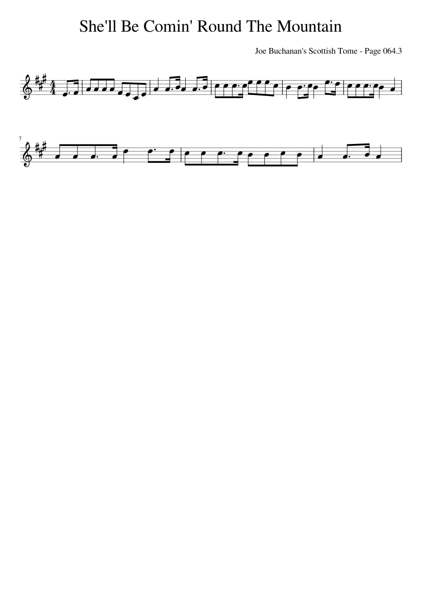 She'll Be Comin' Round The Mountain Sheet music for Piano (Solo) Easy ...