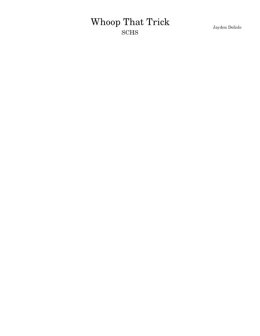 Whoop That Trick Sheet music for Trombone, Tuba, Flute, Oboe & more ...