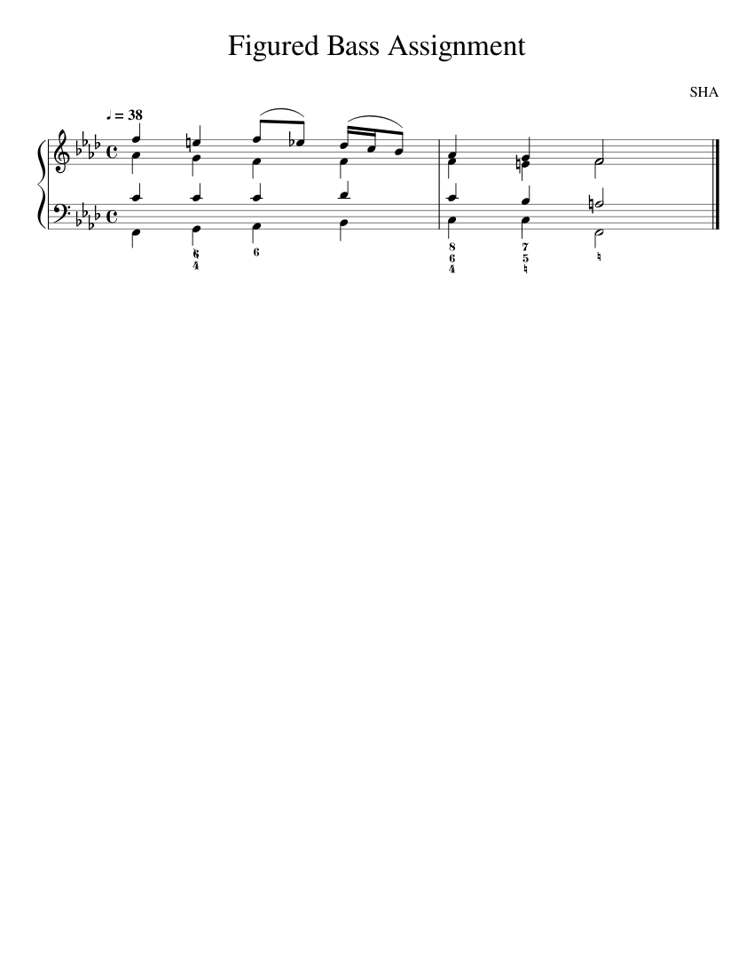 Figured Bass Assignment - piano tutorial