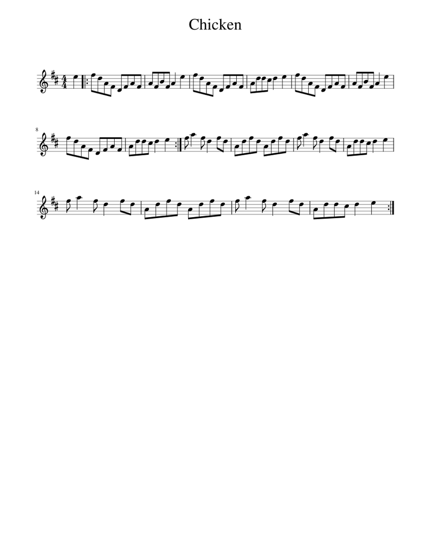 Chicken Sheet music for Piano (Solo) Easy | Musescore.com