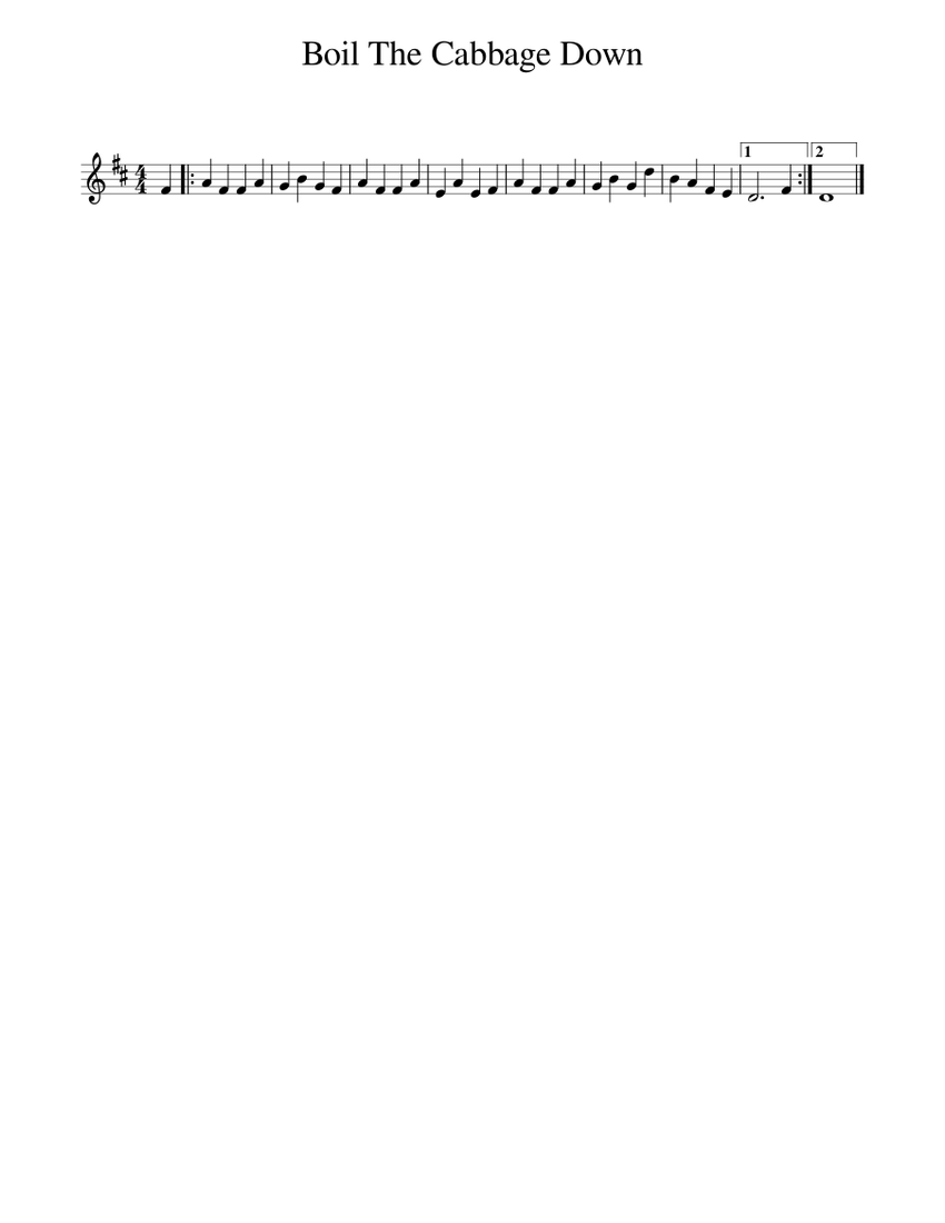 Boil The Cabbage Down Sheet music for Piano (Solo) | Musescore.com