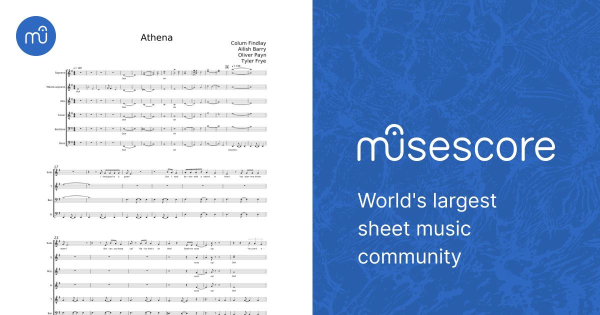 Athena - Perfect Forth Sheet music for Soprano, Alto, Tenor, Bass voice ...