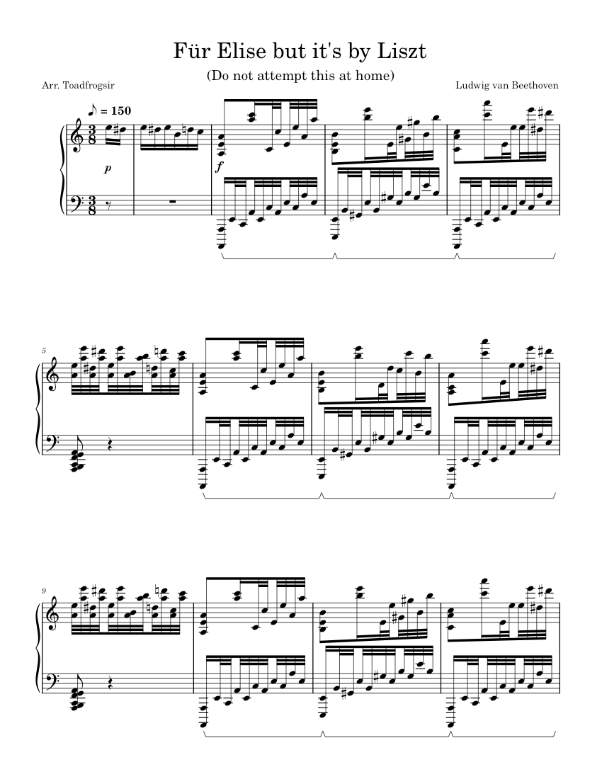 Fur Elise – Ludwig van Beethoven Sheet music for Piano (Solo ...