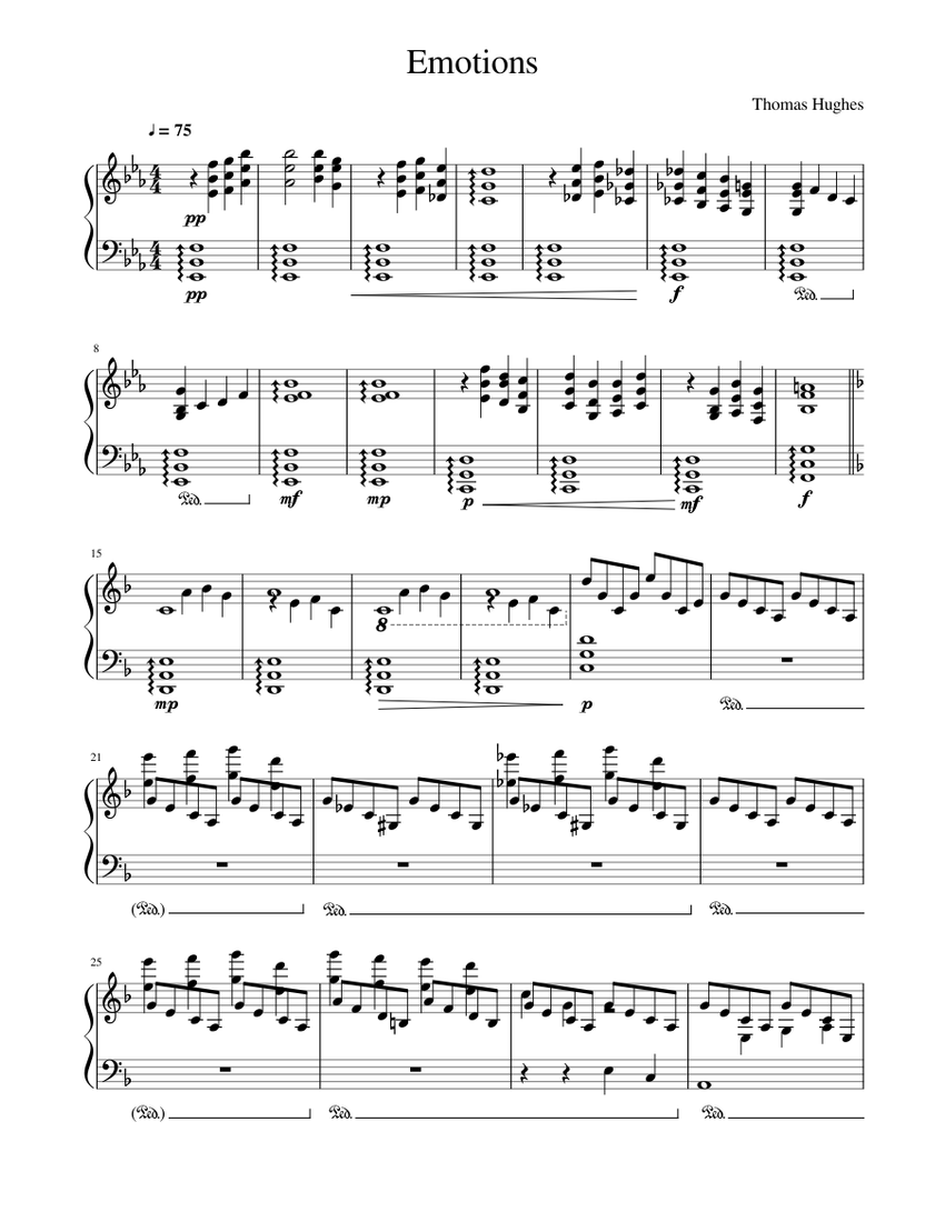 Emotions Sheet music for Piano (Solo) | Musescore.com