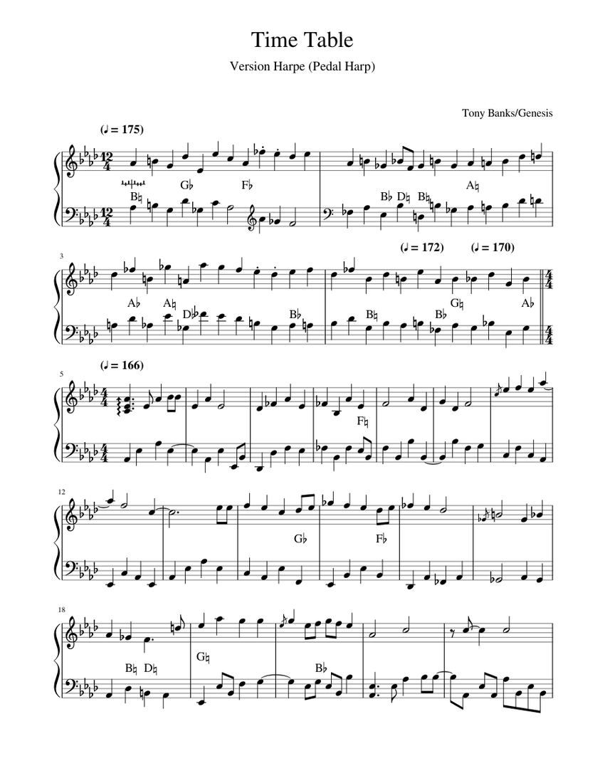Time Table Genesis Pedal Harp Piano Tutorial time-table-genesis-pedal-harp-piano-tutorial
