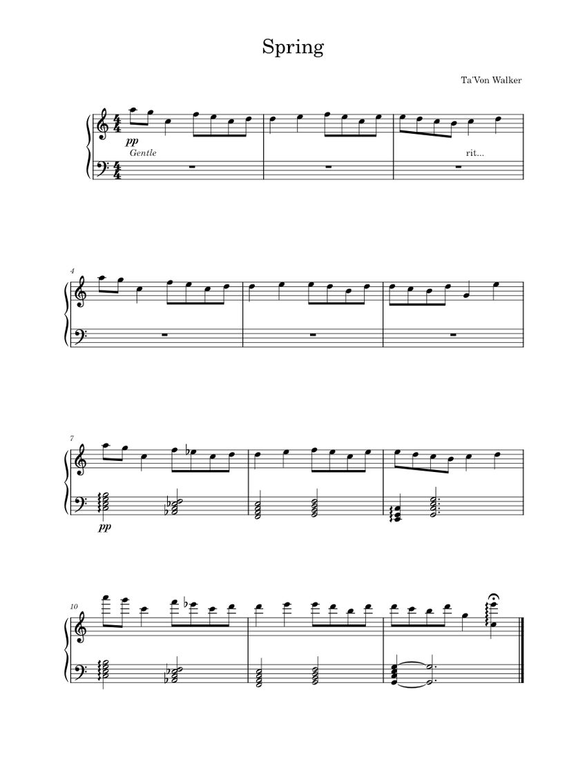 Spring Sheet music for Piano (Solo) Easy | Musescore.com
