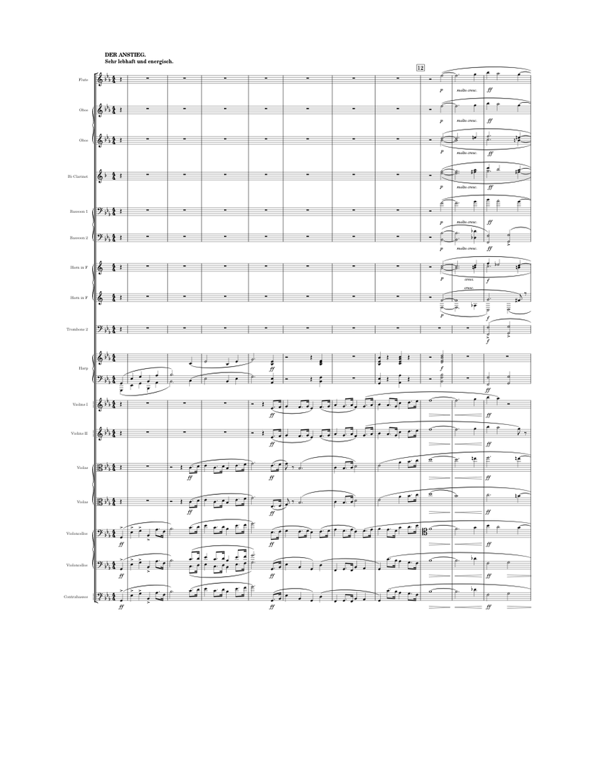 Eine Alpensinfonie, Op.64, III. Der Anstieg – Richard Strauss Sheet music for Trombone, Tuba ...