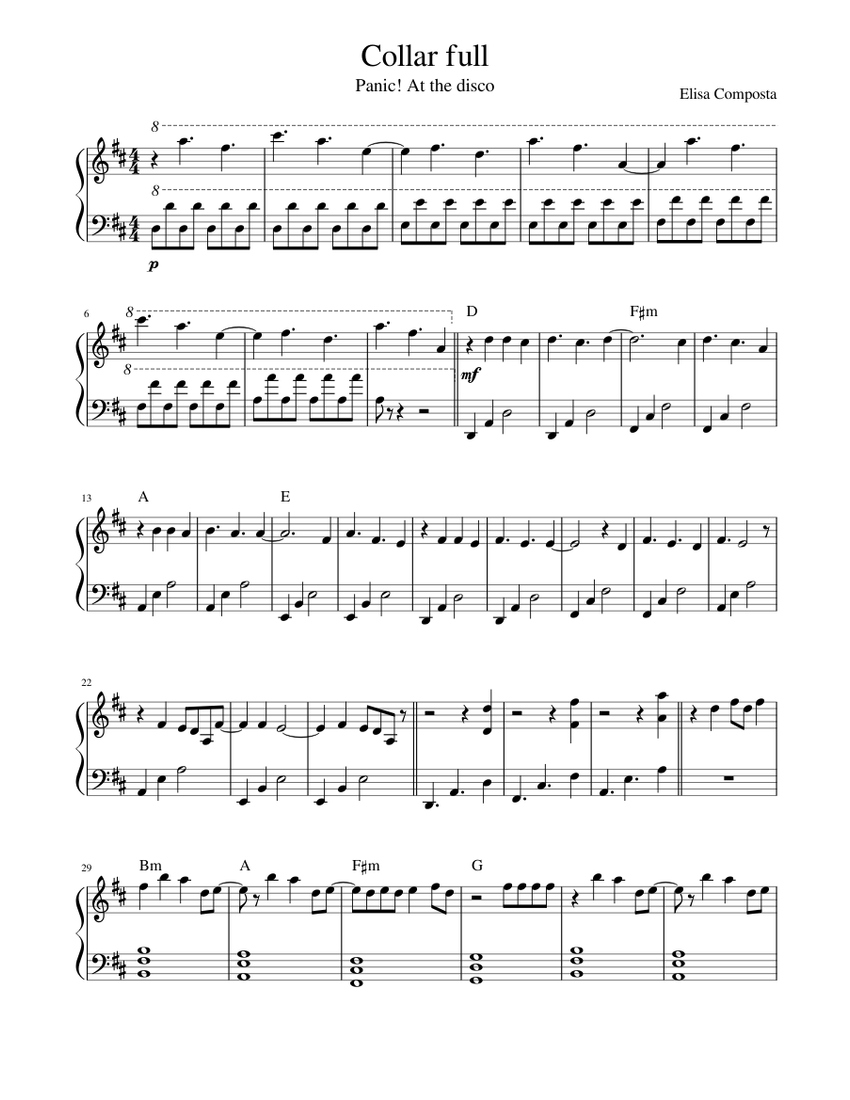 Collar full Sheet music for Piano (Solo) | Musescore.com