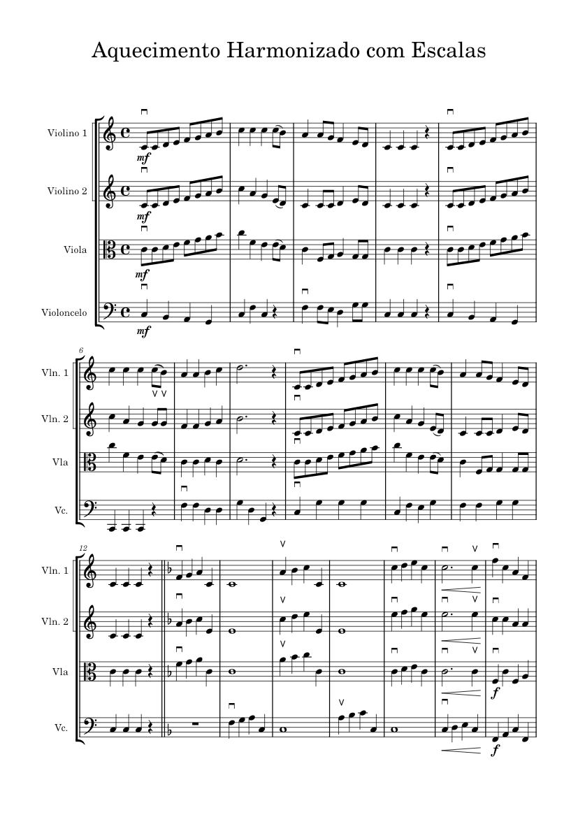 Aquecimento Harmonizado com Escalas – John Caponegro Sheet music for ...