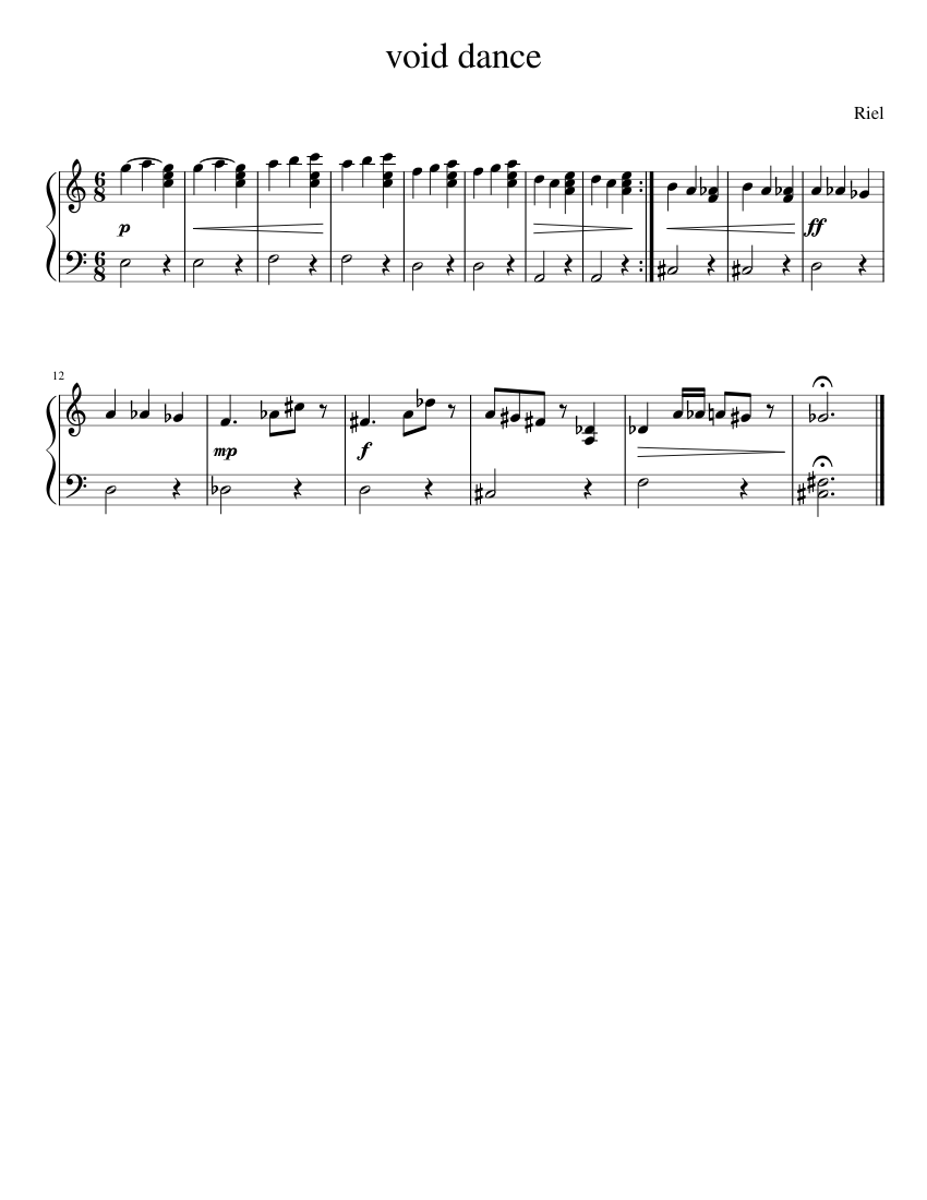 void dance Sheet music for Piano (Solo) | Musescore.com