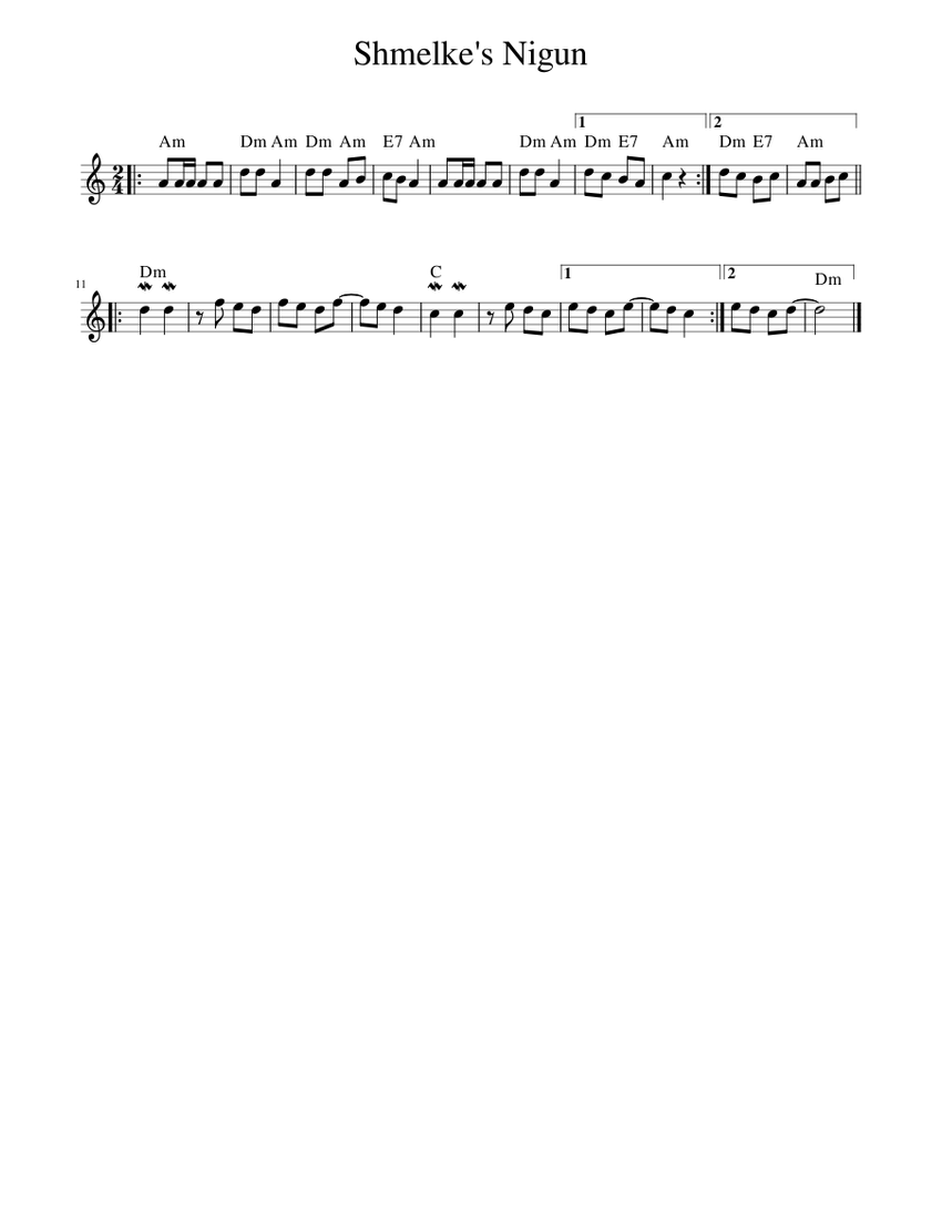 Shmelke's Nigun Sheet music for Piano (Solo) | Musescore.com