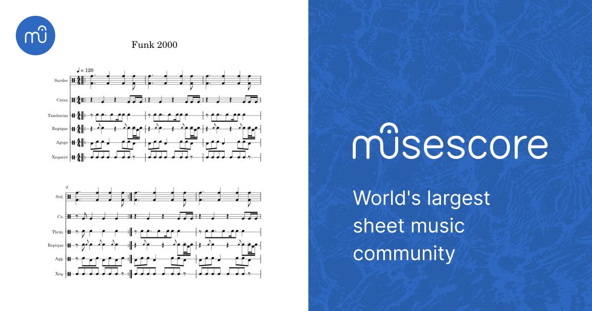 Funk 2000 Sheet music for Cornet, Bass drum, Synthesizer, Cabasa & more ...