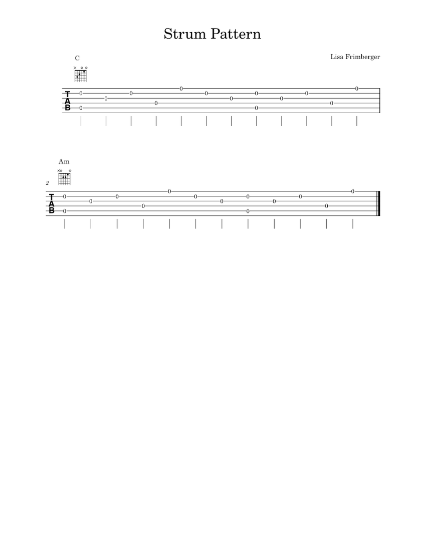 Strum Pattern Sheet music for Guitar (Solo) | Musescore.com