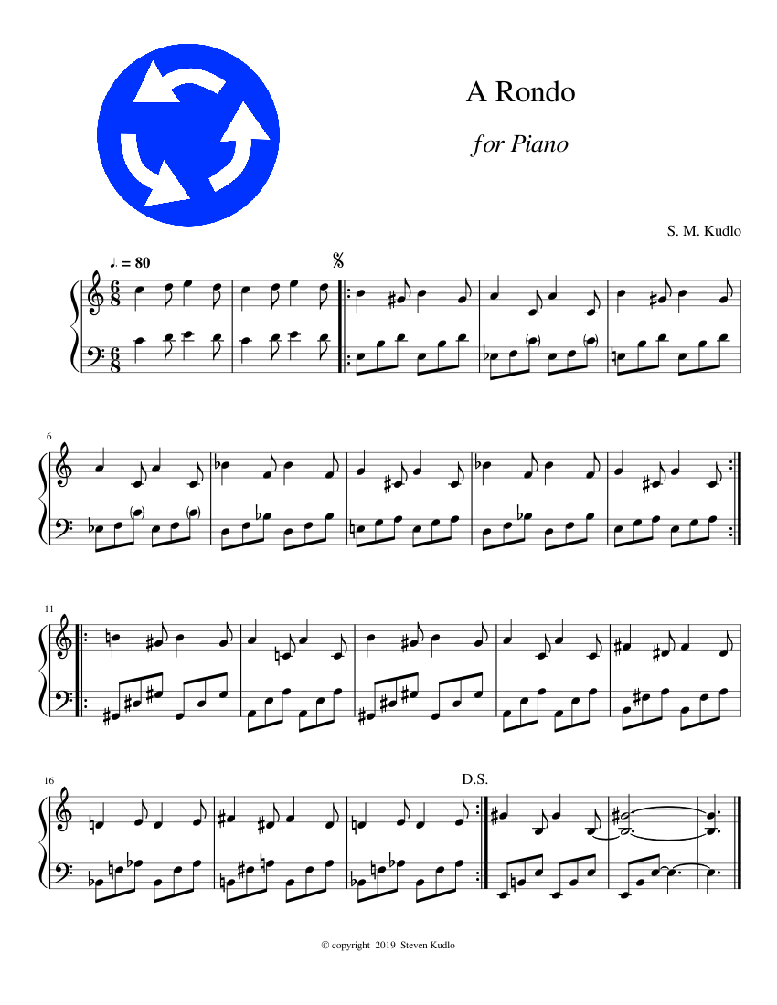 A Rondo Sheet music for Piano (Solo) Easy | Musescore.com