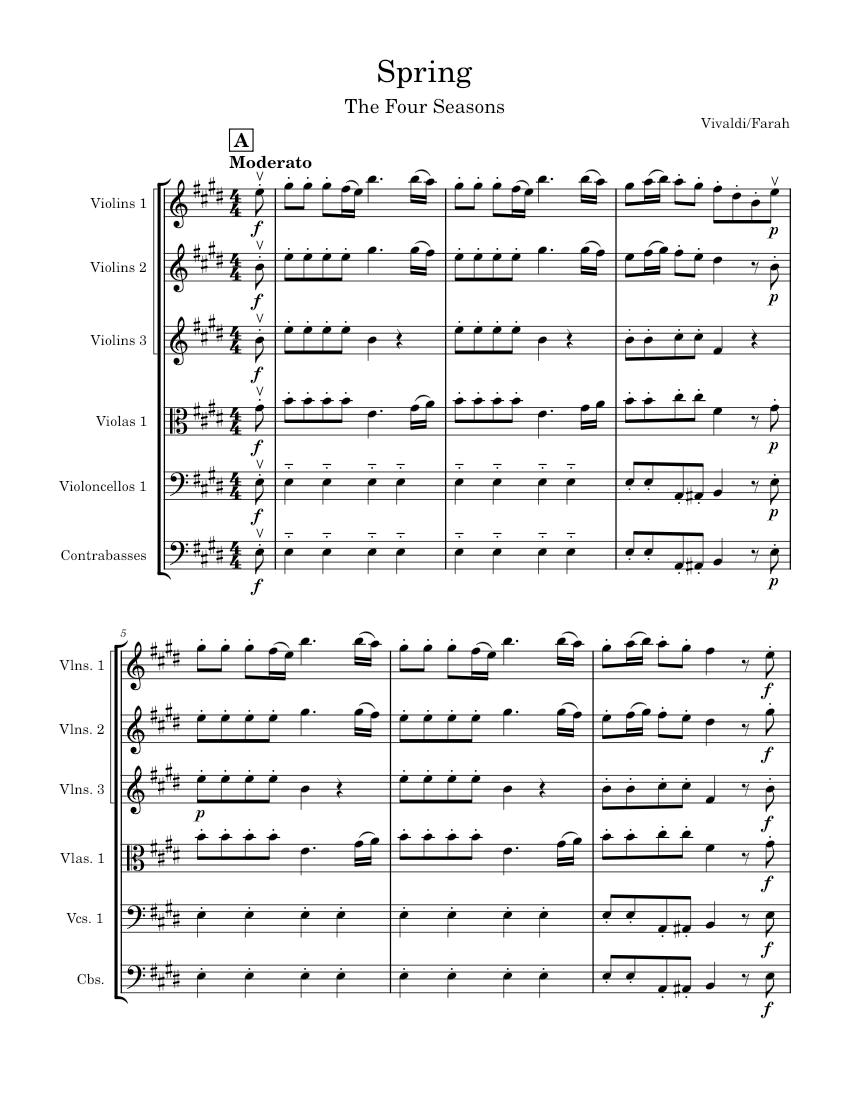 Spring Sheet Music for Strings group (Mixed Ensemble) | MuseScore.com