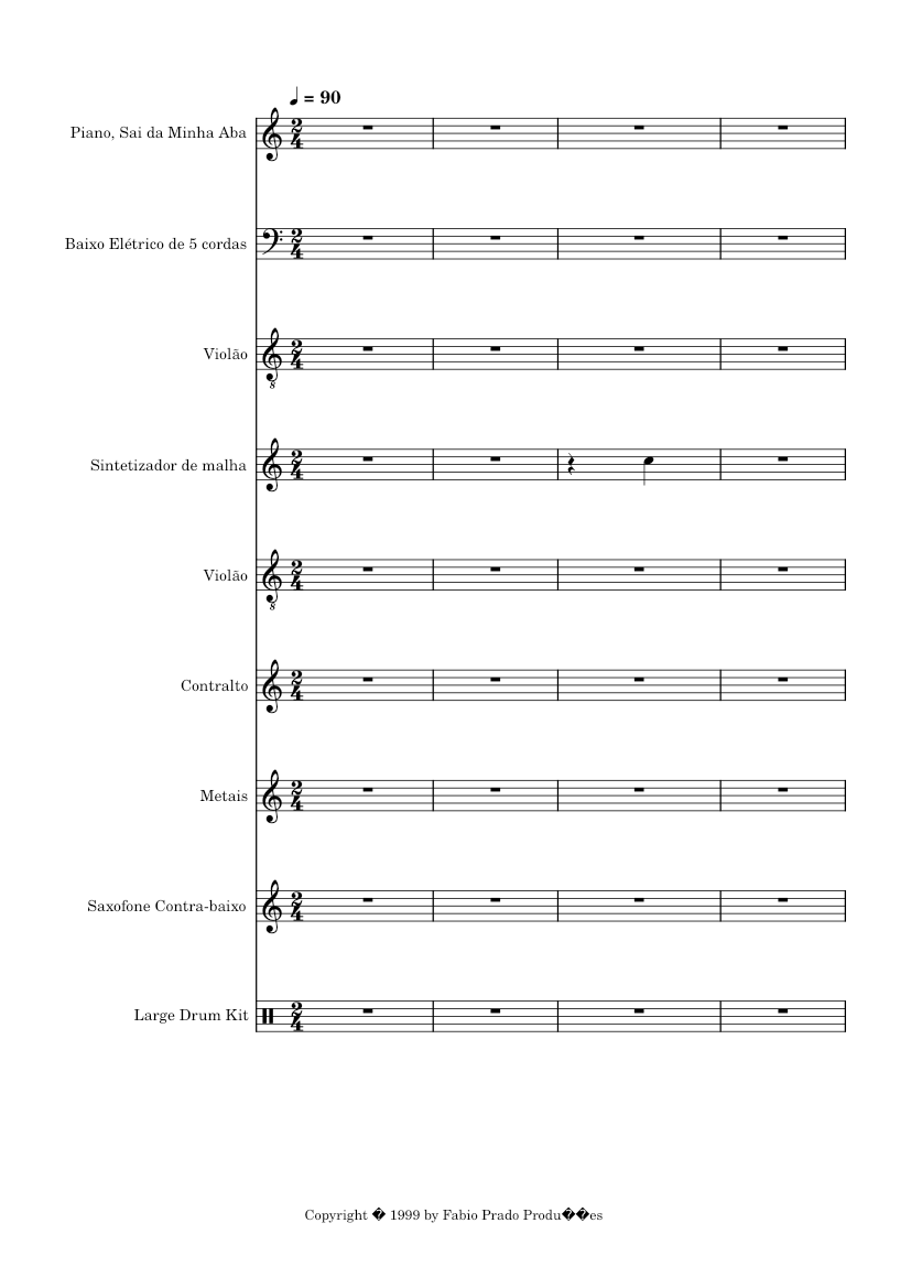 Sai da Minha Aba PM L.mid – eudenisw Sheet music for Piano, Saxophone ...