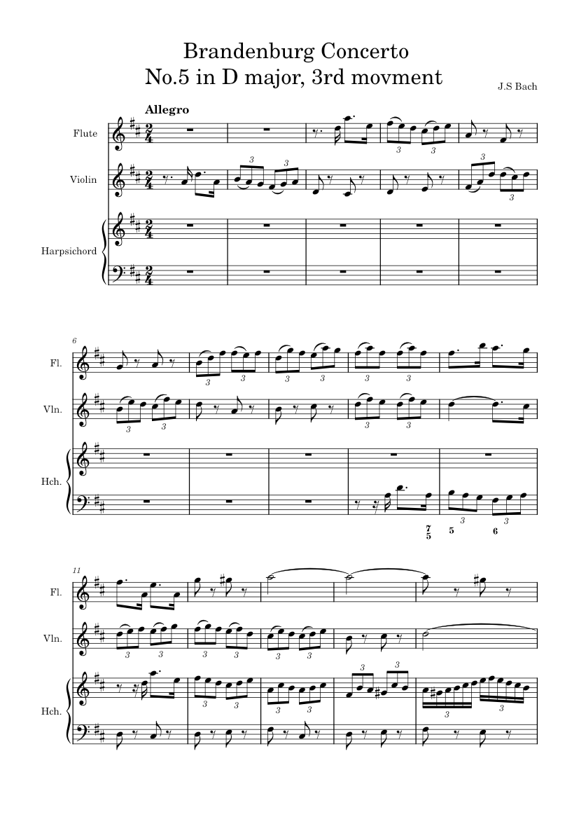 Brandenburg Concerto No.5 in D major, BWV 1050 – Johann Sebastian Bach ...