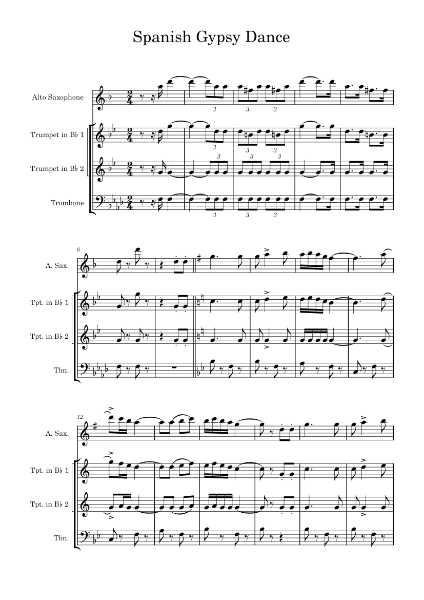 Spanish Gypsy Dance (Espana Cani Spanish Gypsy Dance Sheet music for ...