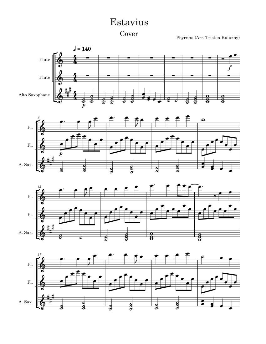 Estavius – Phyrnna - piano tutorial