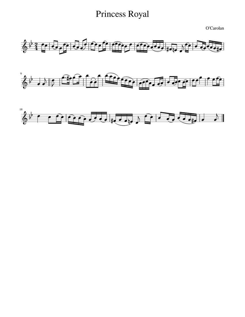 Princess Royal Sheet music for Piano (Solo) Easy | Musescore.com