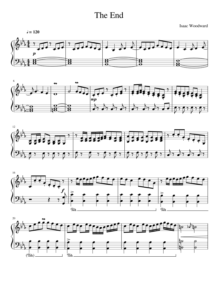 The End - piano tutorial