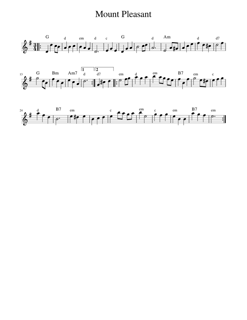 Mount Pleasant Sheet music for Piano (Solo) | Musescore.com