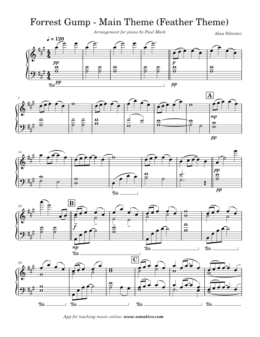 Forrest gump – Alan Silvestri Forrest Gump - Main Theme (Feather Theme ...