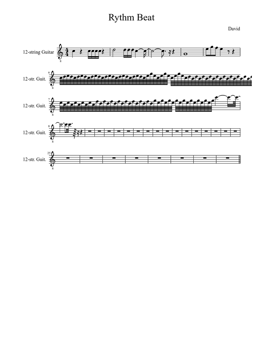 Rythm Beat Sheet music for Guitar (Solo) | Musescore.com