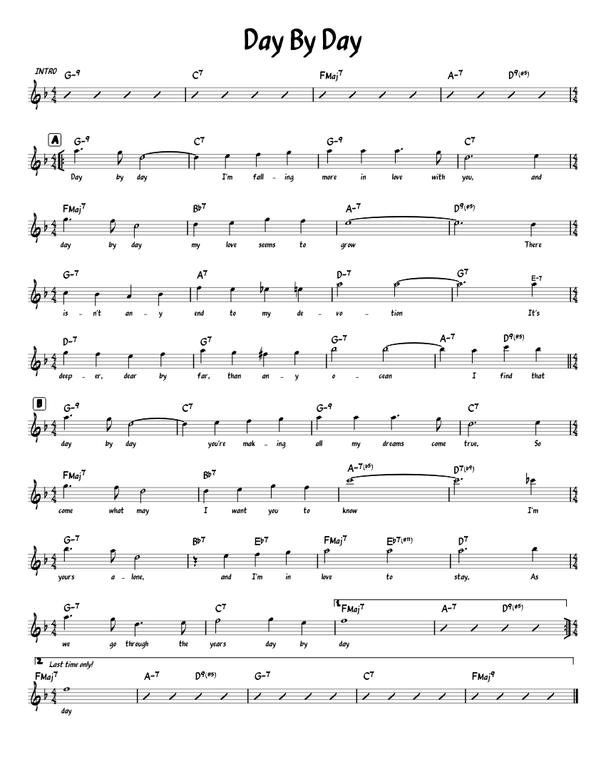 Day by Day Sheet music for Piano (Solo) Easy | Musescore.com