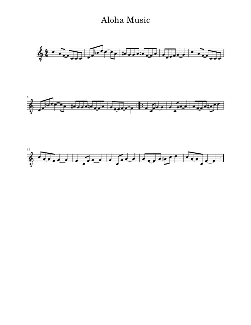 Aloha Music – My Friend - piano tutorial