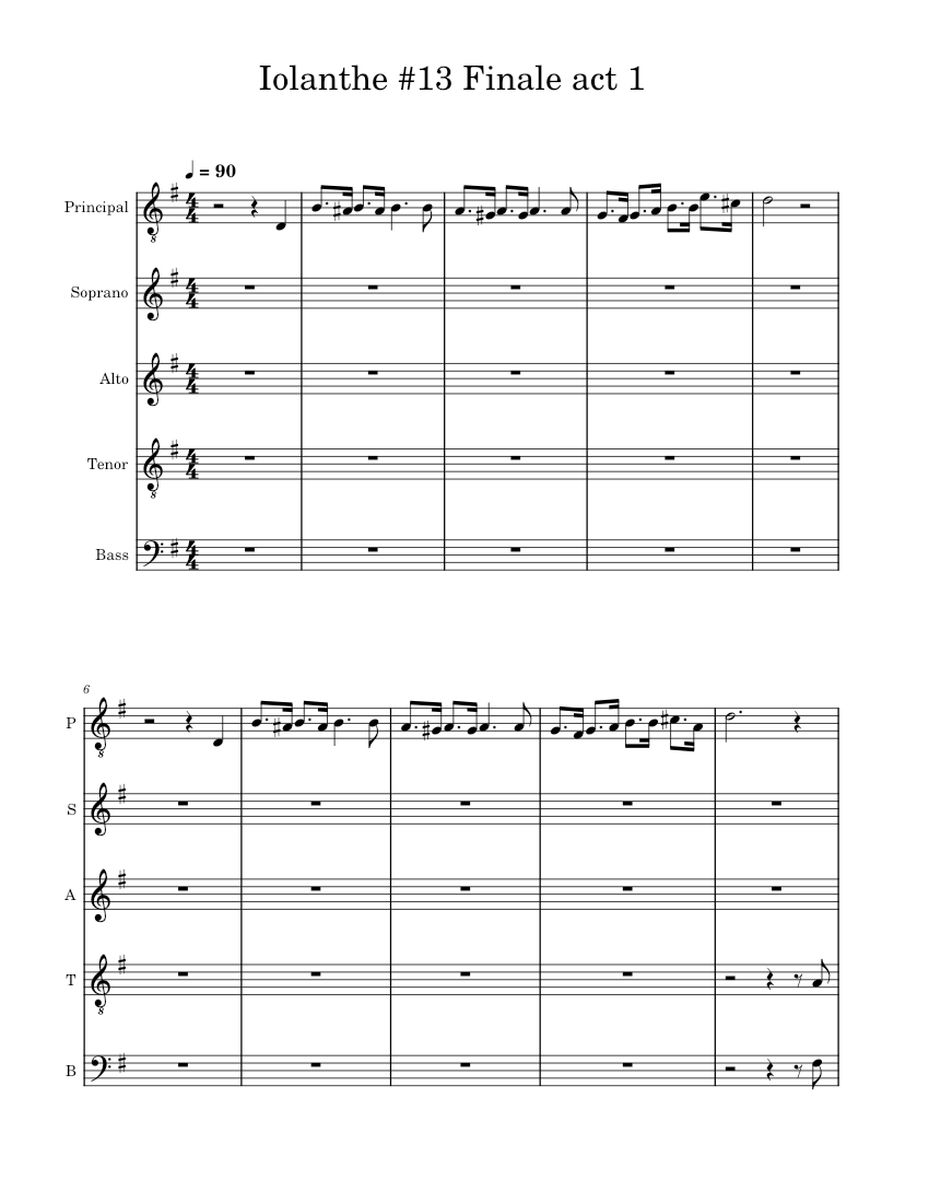 Iolanthe_#13_Finale_act_1 Sheet Music for Piano, Bass guitar (Show ...