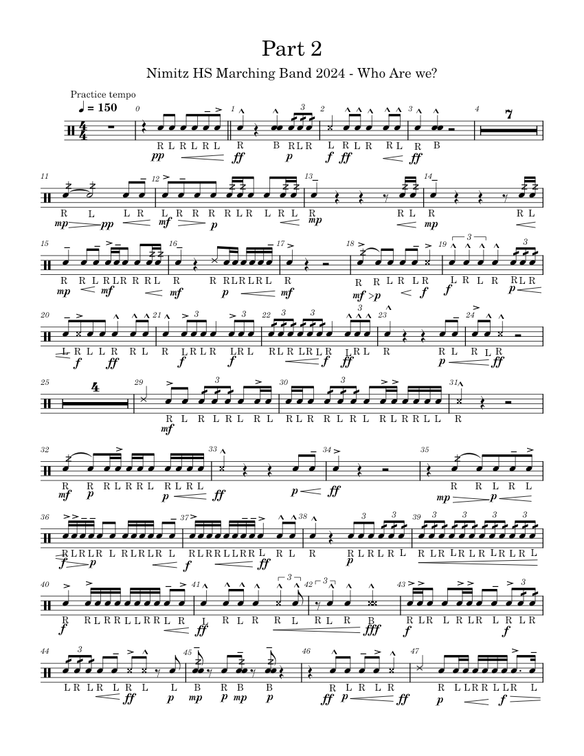 part 2 snares only 2024 Sheet music for Trumpet other (Solo ...