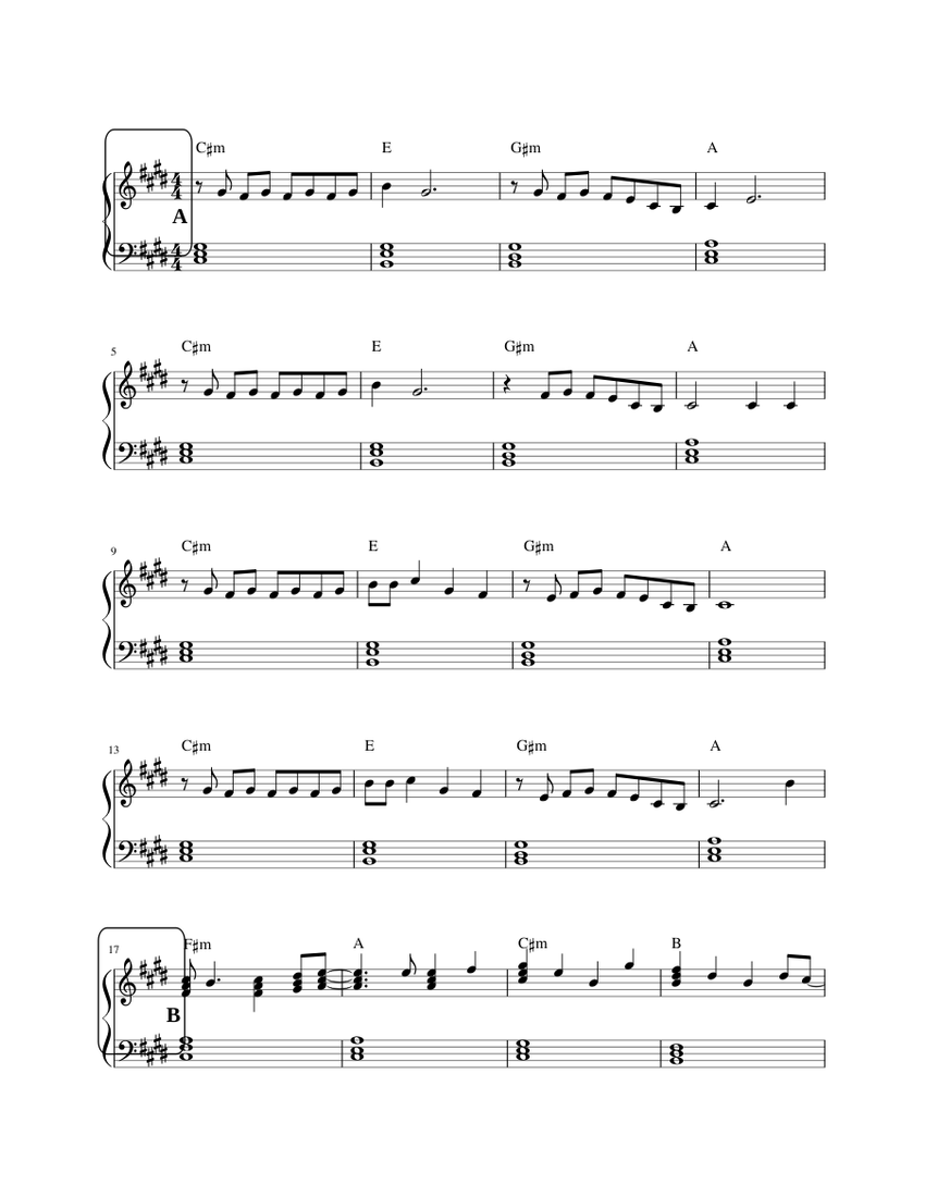 Sam Smith Fire on Fire Sheet music for Piano (Solo) | Musescore.com
