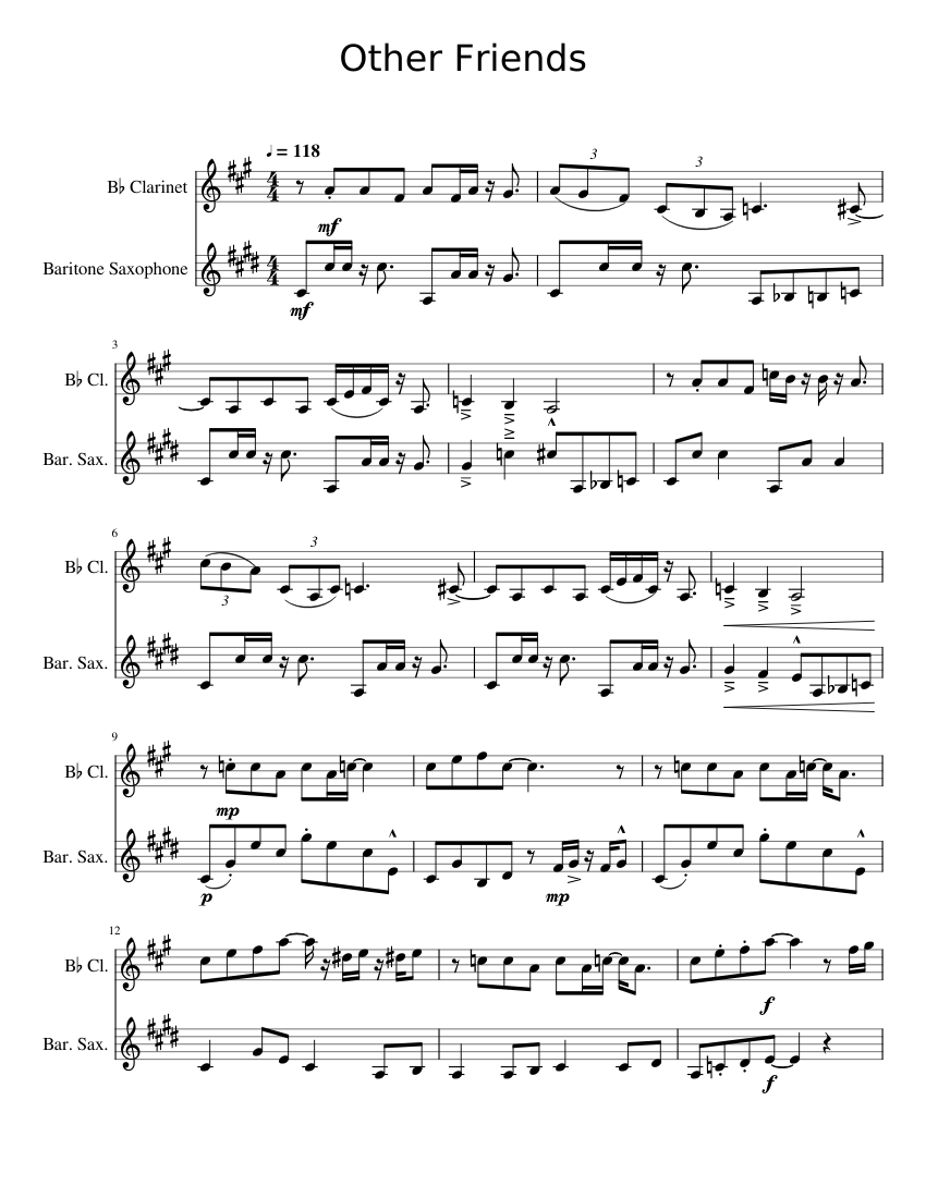 other friends- steven universe the movie, bari sax and clarinet duet ...