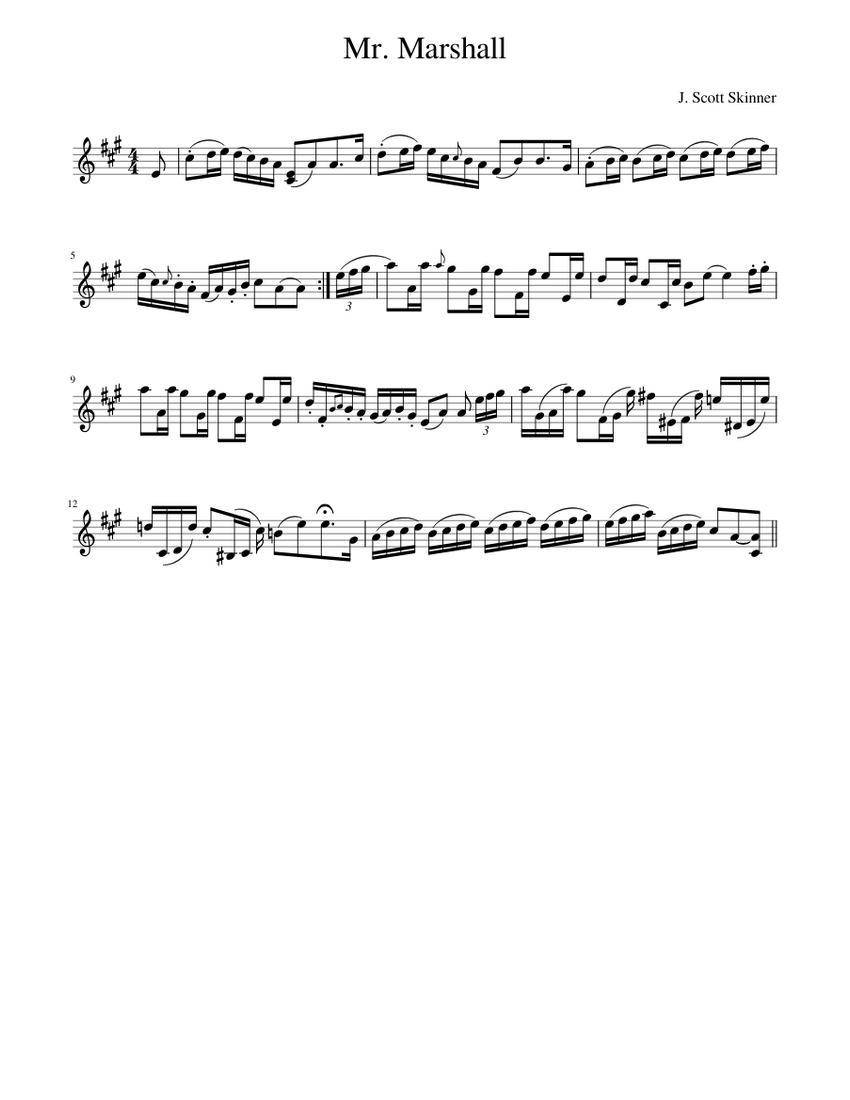 Mr. Marshall Sheet music for Piano (Solo) | Musescore.com