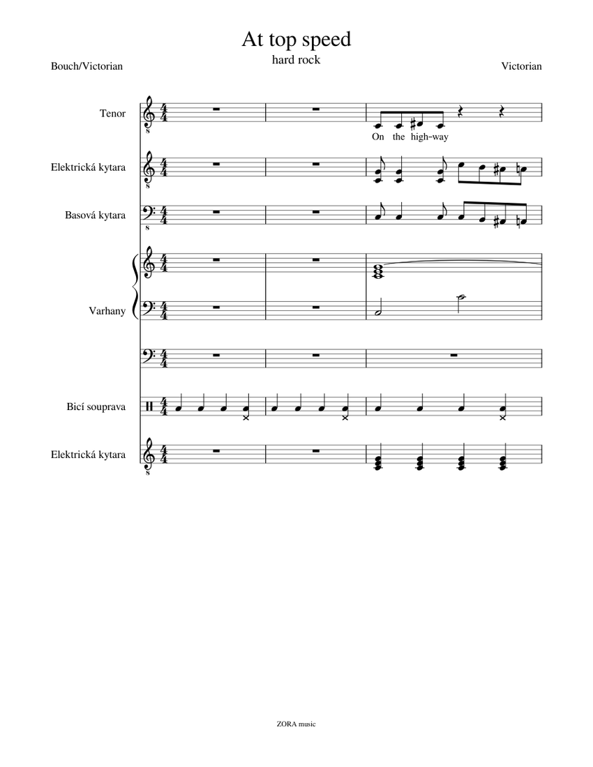 AT TOP SPEED - piano tutorial