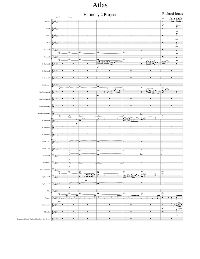 Atlas Sheet music for Trombone, Euphonium, Tuba, Flute piccolo & more ...