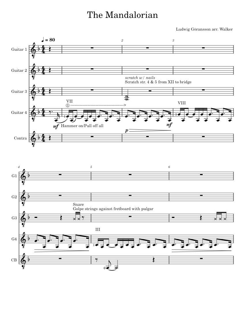The Mandalorian (The Mandalorian Theme) – Ludwig Göransson Sheet music ...