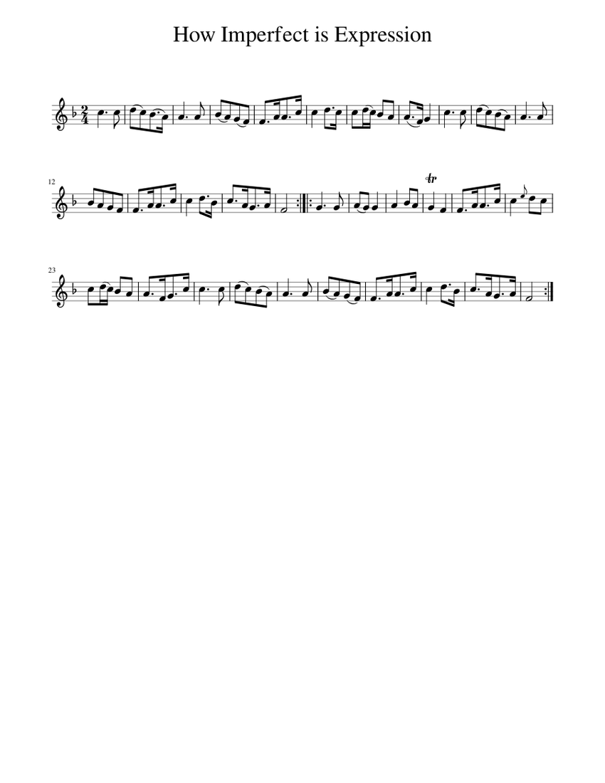 How Imperfect is Expression Sheet music for Piano (Solo) Easy ...