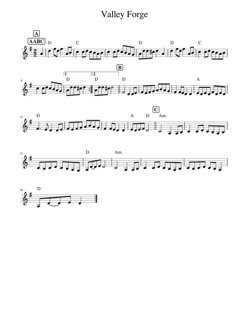 Valley Forge Sheet music for Piano (Solo) | Musescore.com