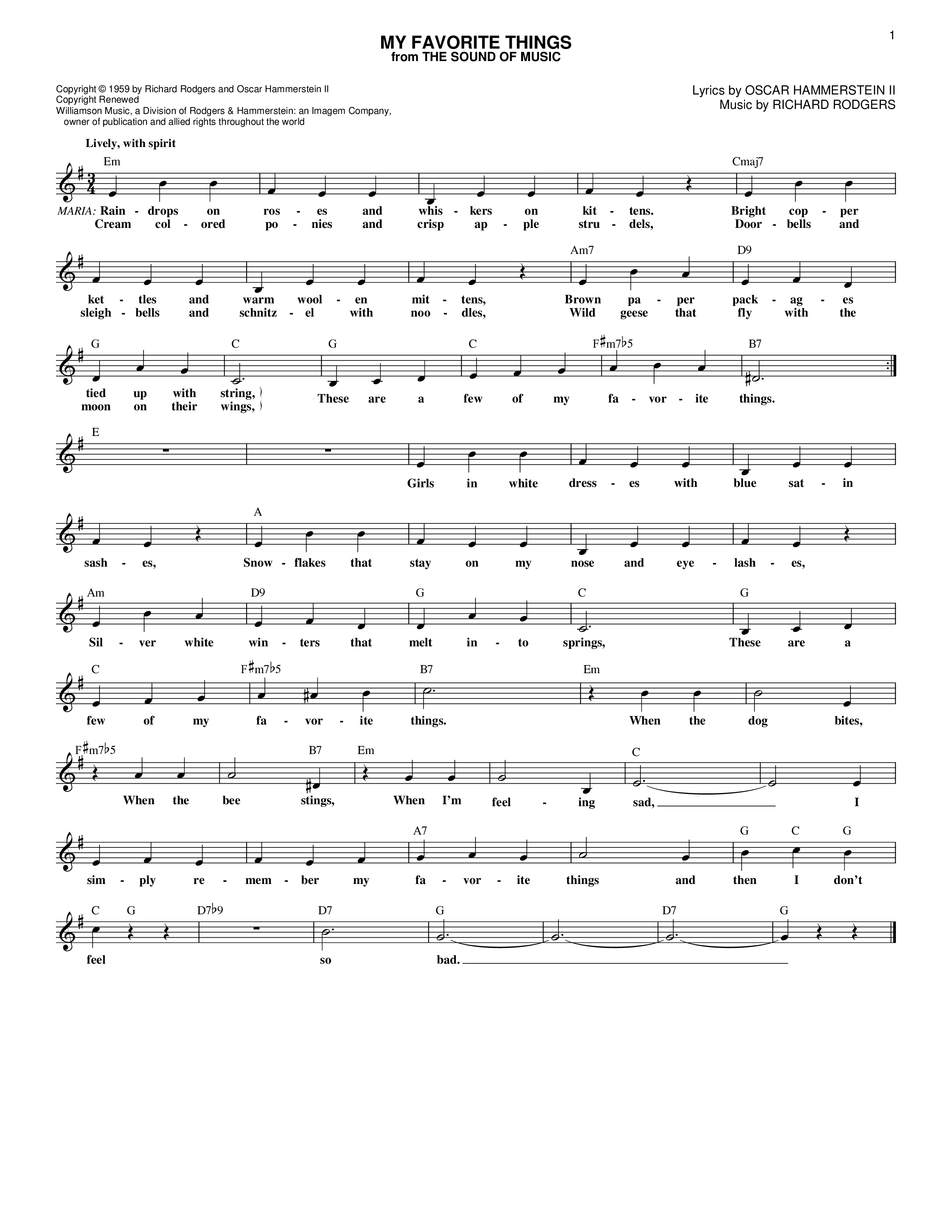 Play Official version of My Favorite Things (from The Sound of Music ...