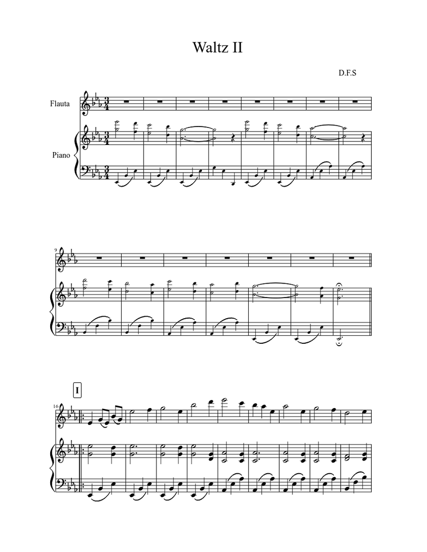 Waltz II Sheet music for Piano (Solo) | Download and print in PDF or ...